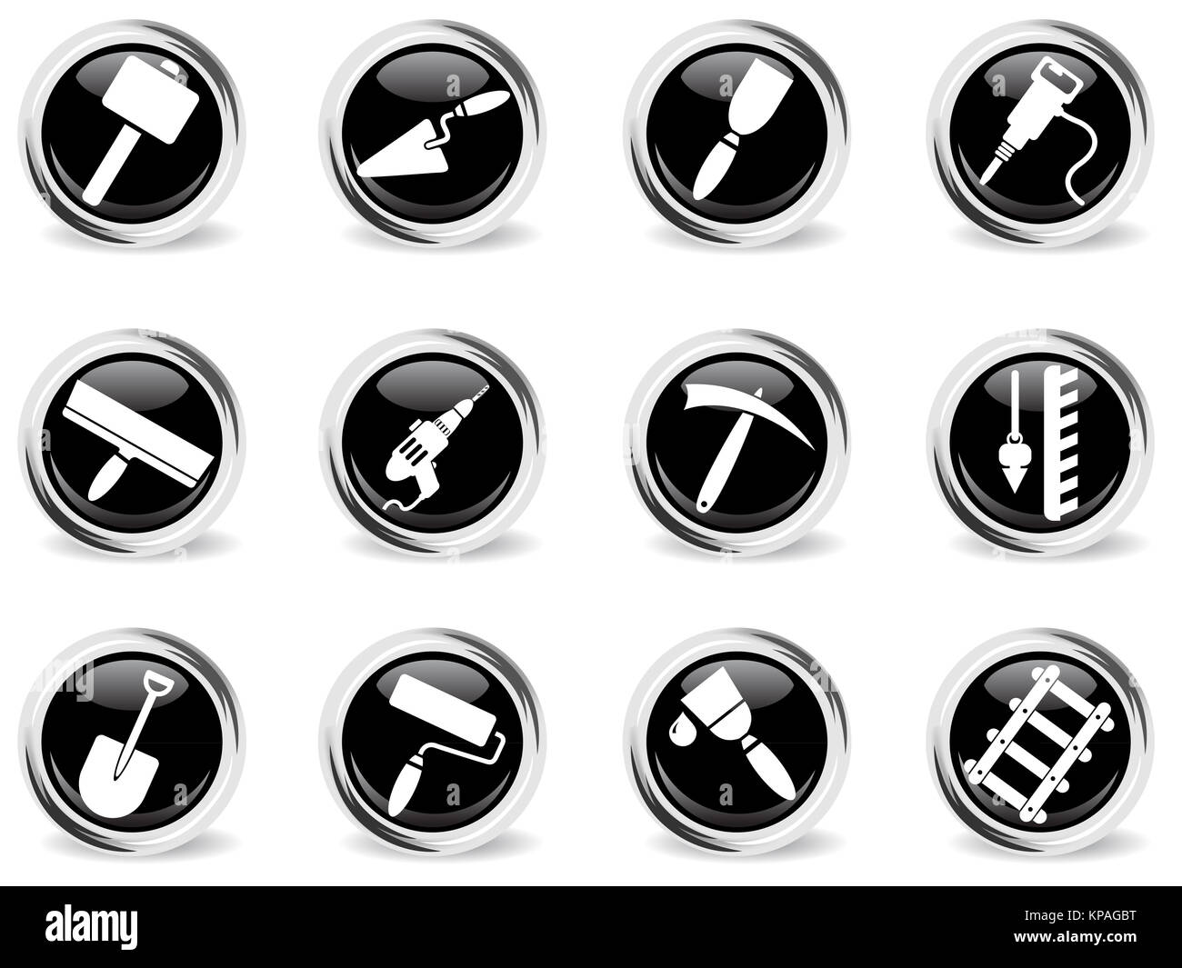 Building equipment icons set Stock Photo - Alamy
