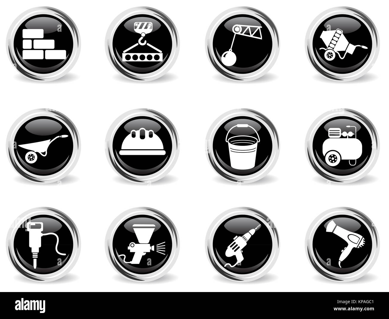 Building equipment icons set Stock Photo - Alamy