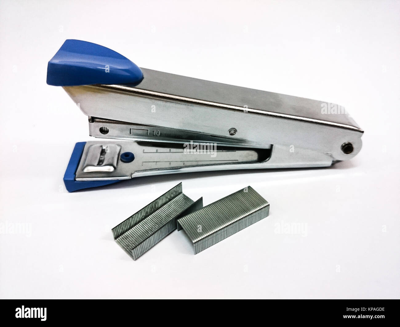 metal stapler with white background Stock Photo - Alamy