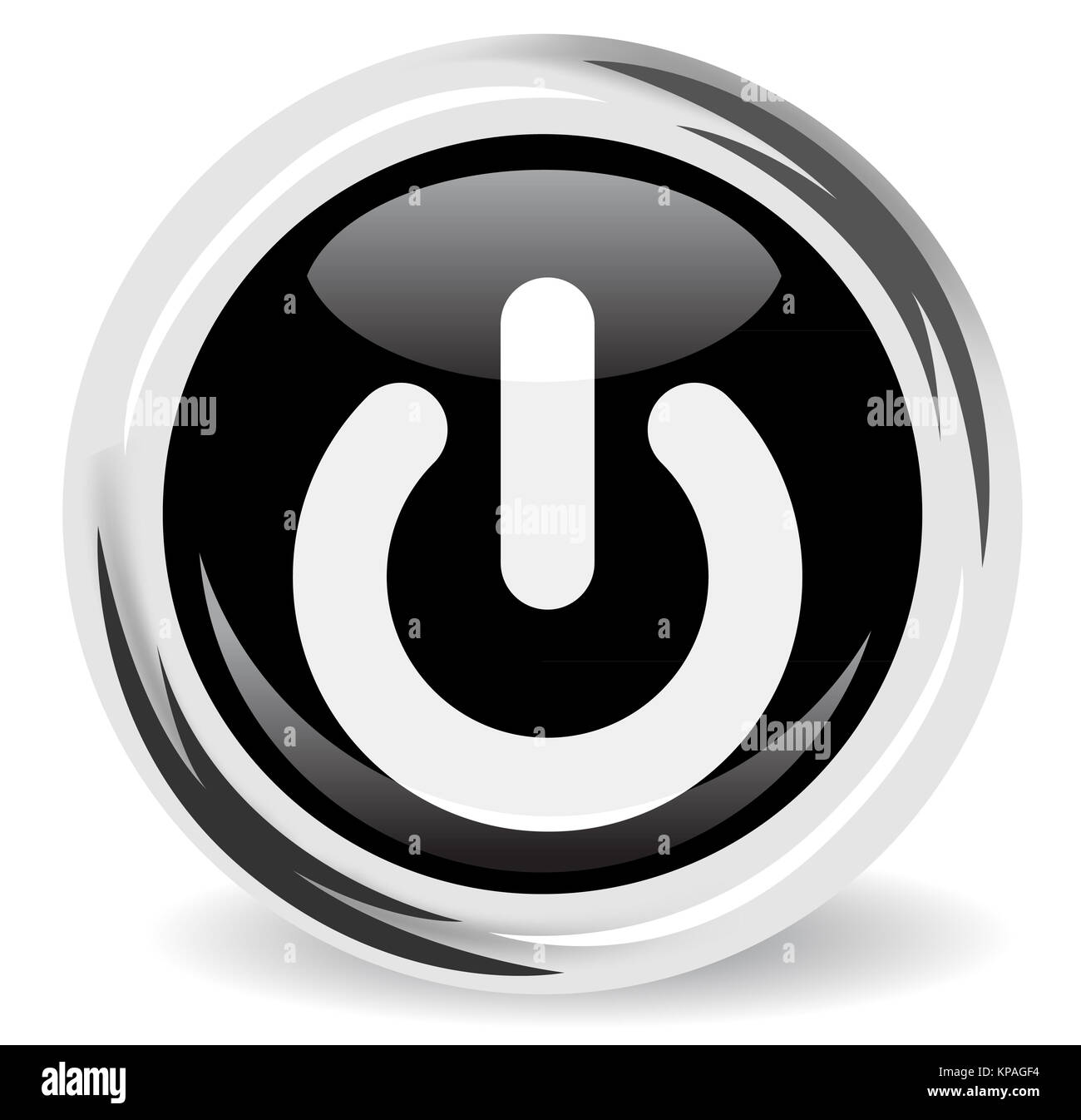 Power button icon Stock Photo - Alamy