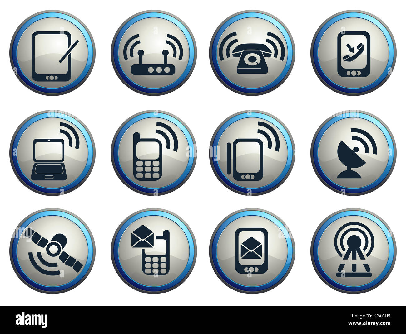 Mobile Icons set Stock Photo - Alamy