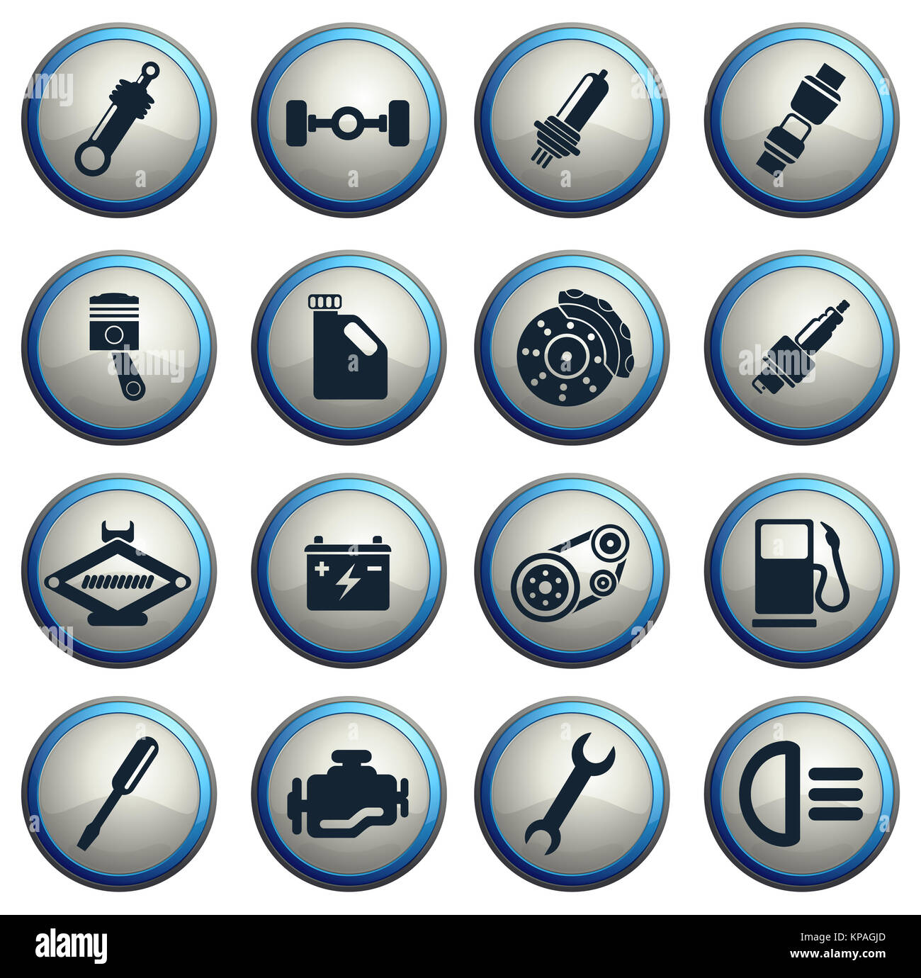 Auto Service Icons Stock Photo - Alamy