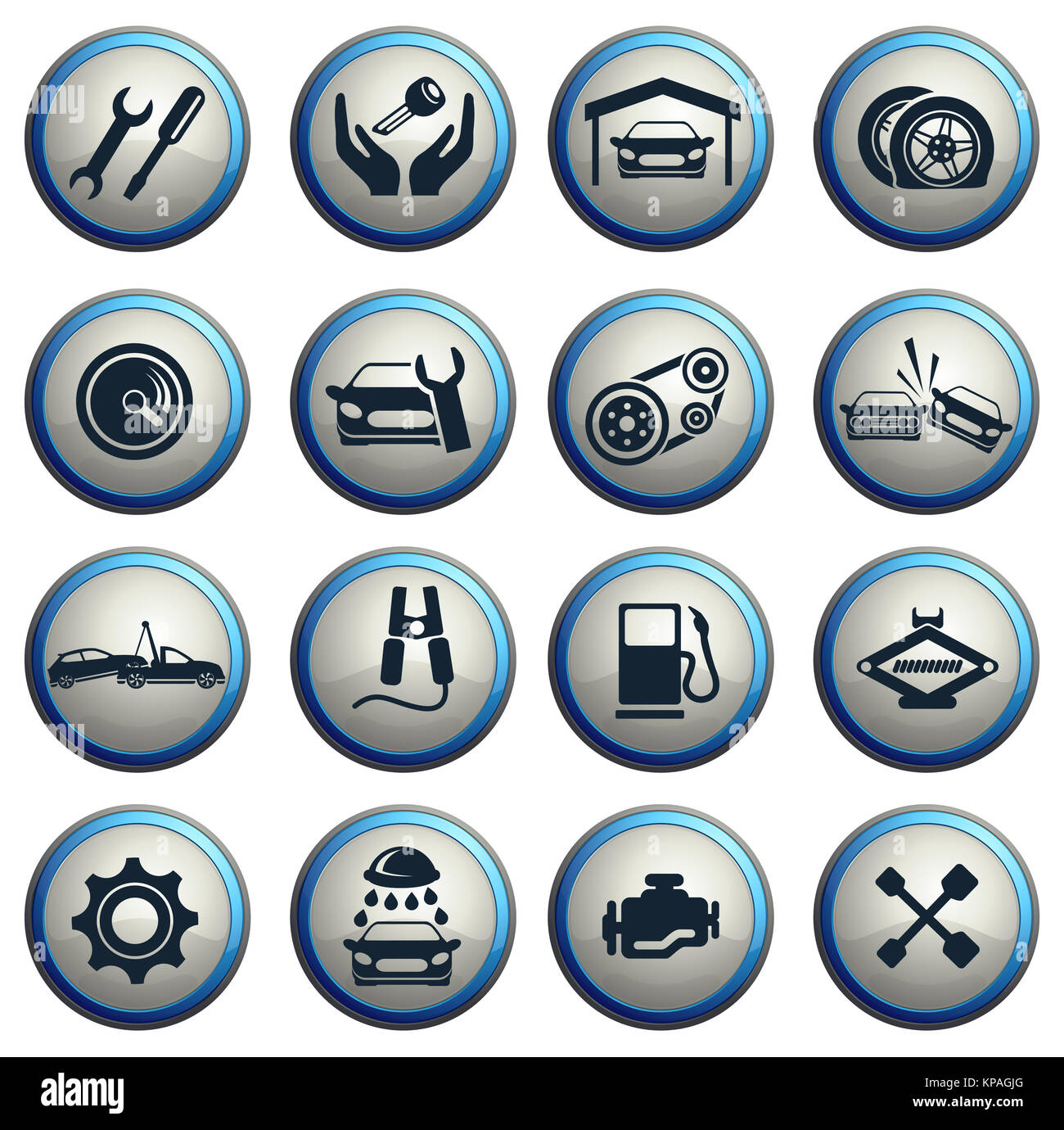 Auto Service Icons Stock Photo - Alamy