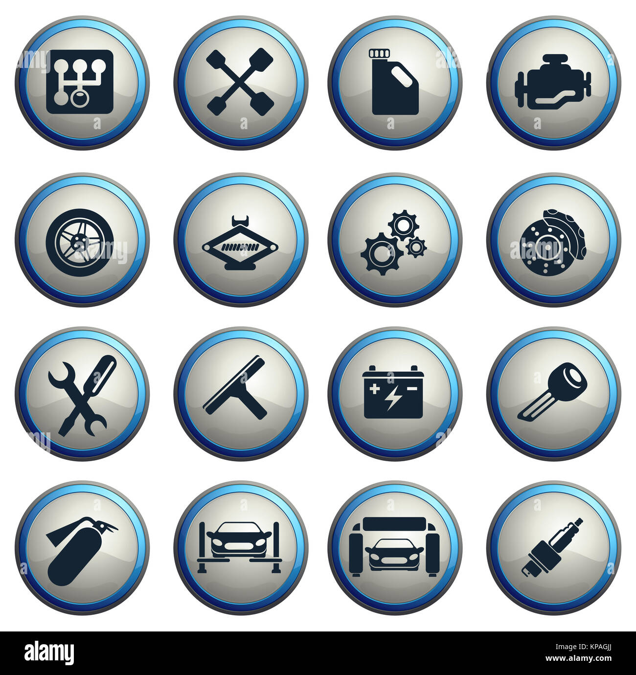 Auto Service Icons Stock Photo - Alamy