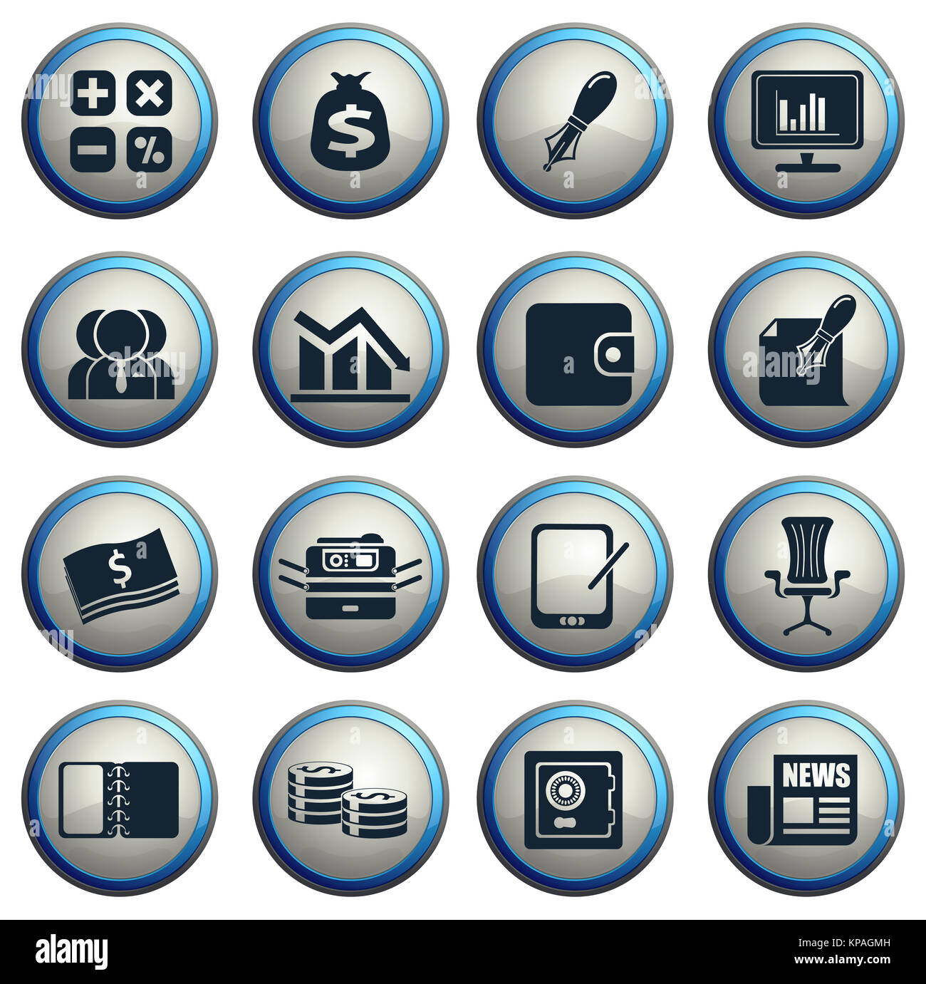 Business simple icons Stock Photo - Alamy