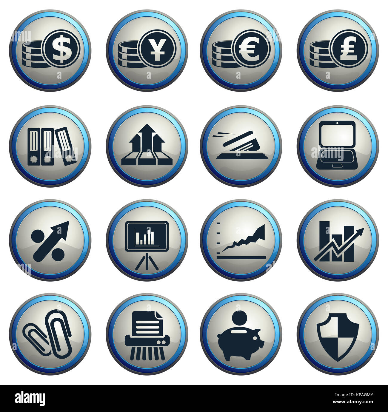 Business simple icons Stock Photo - Alamy