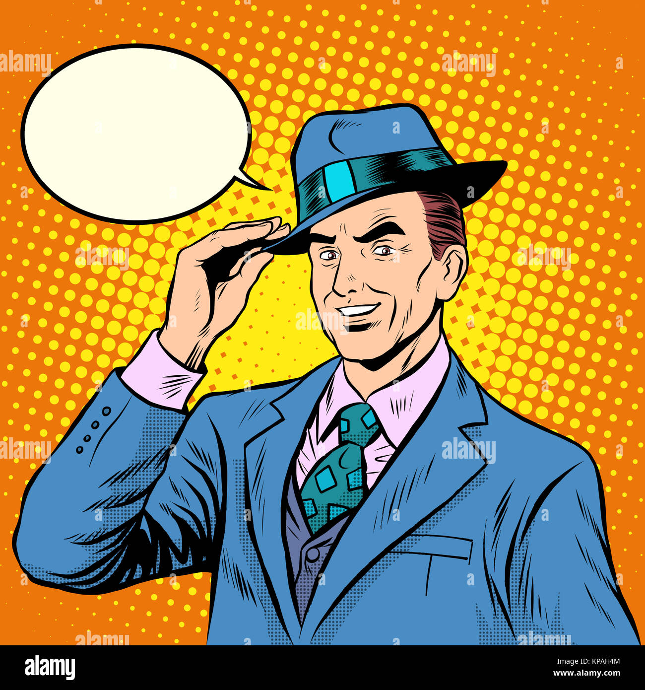 Polite people gentleman welcomes Stock Photo - Alamy