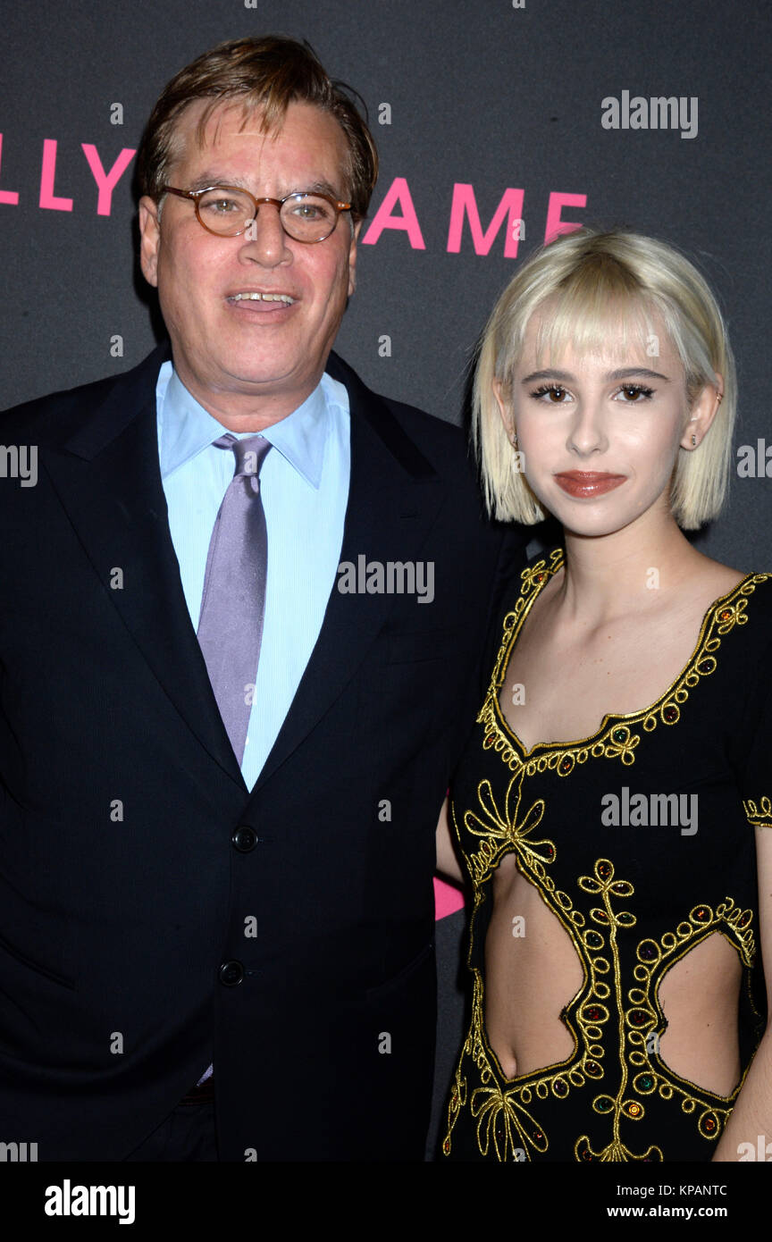 New York, USA. 13th Dec, 2017. Aaron Sorkin and his daughter Roxy ...