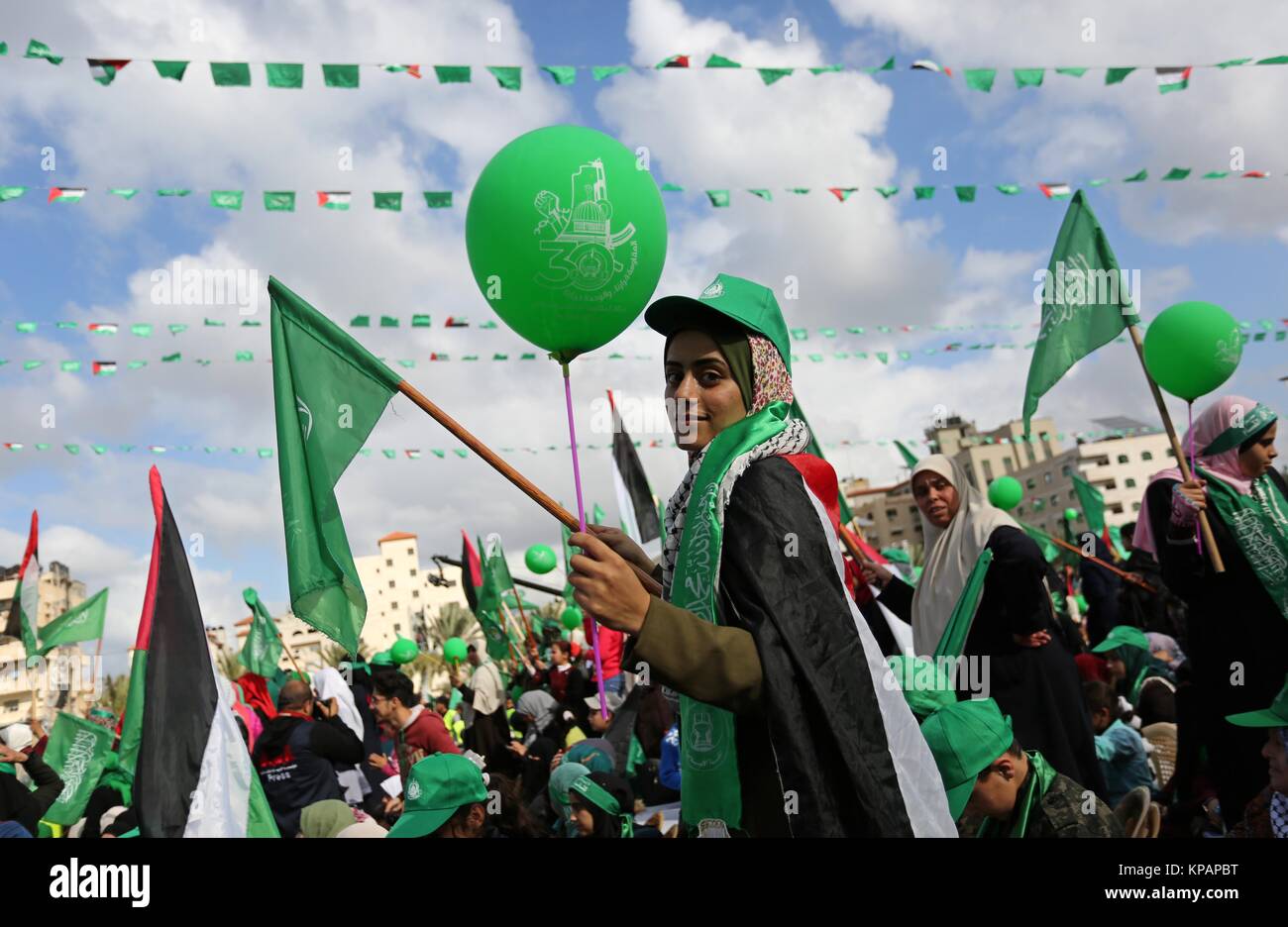 Gaza, Gaza Strip, Palestinian Territory. 14th Dec, 2017. Palestinian ...