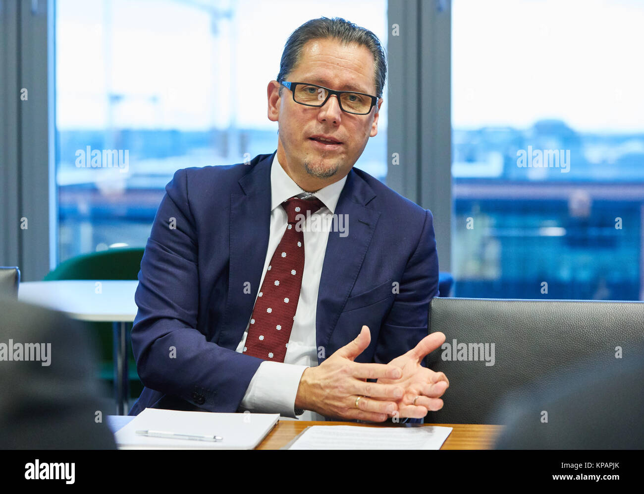 Hamburg, Germany. 14th Dec, 2017. The board chairman and CEO of service ...