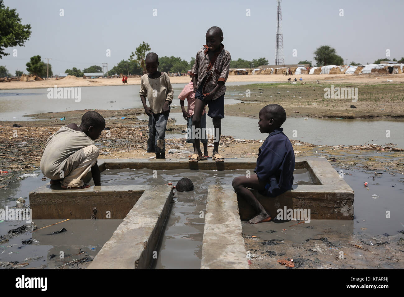 Maiduguri, Borno State, Nigeria. 28th June, 2017. Children play in ...