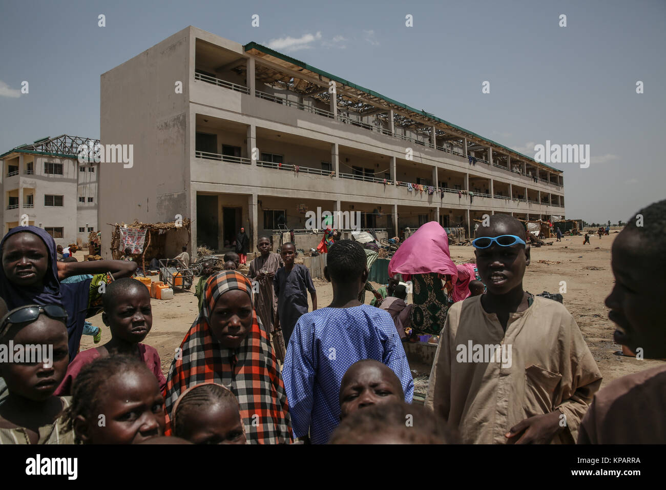 Maiduguri, Borno State, Nigeria. 28th June, 2017. Displaced people ...
