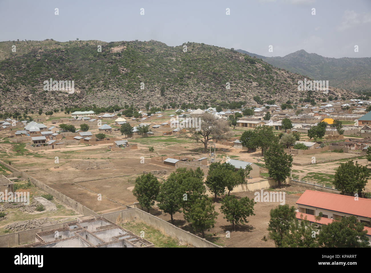 Borno State, Nigeria. 27th June, 2017. Aerial view of Gwoza, the town ...