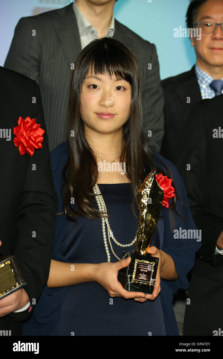 Japanese badminton player Nozomi Okuhara attends the Wellness Award of ...