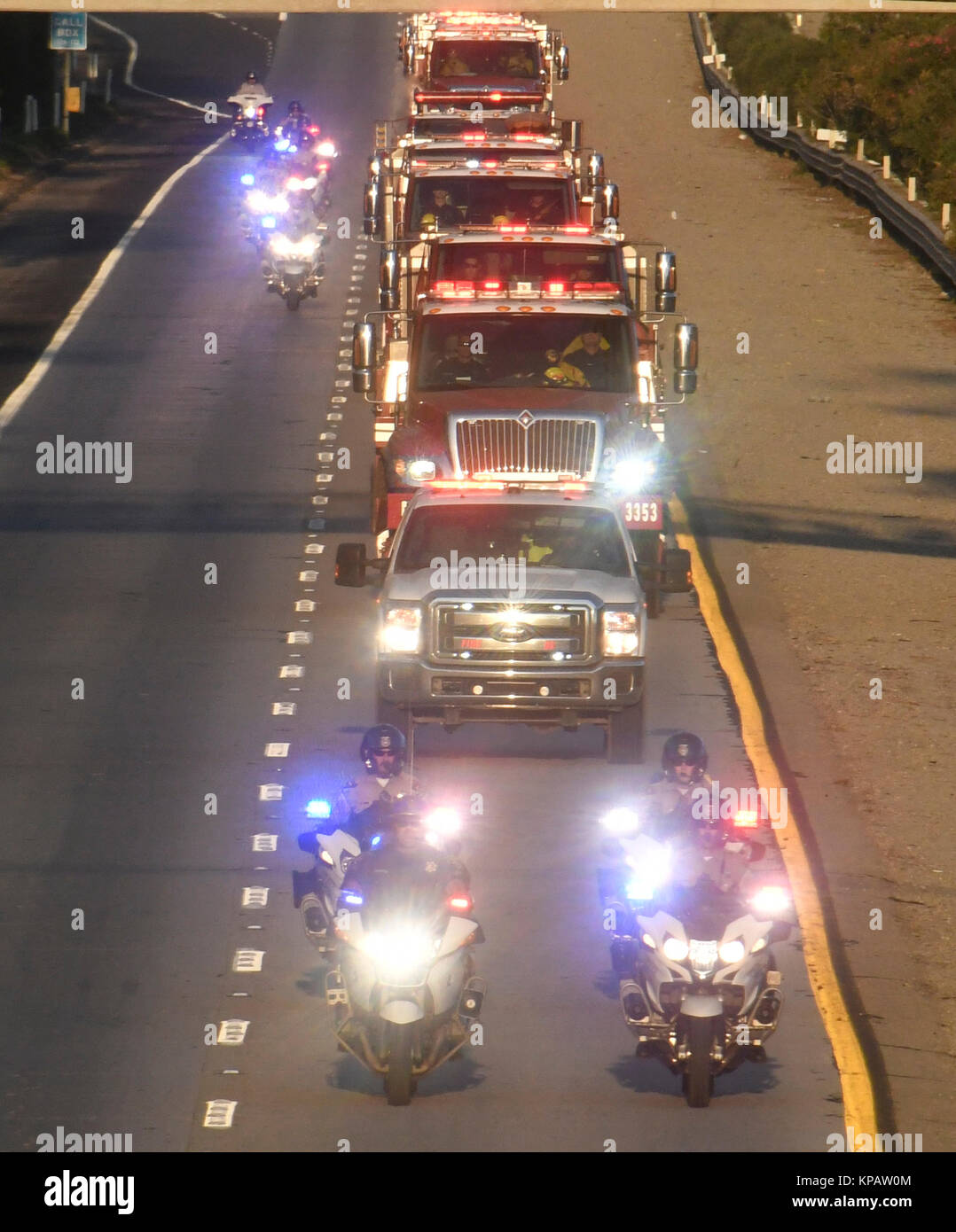 Funeral procession fire chief hi-res stock photography and images - Alamy