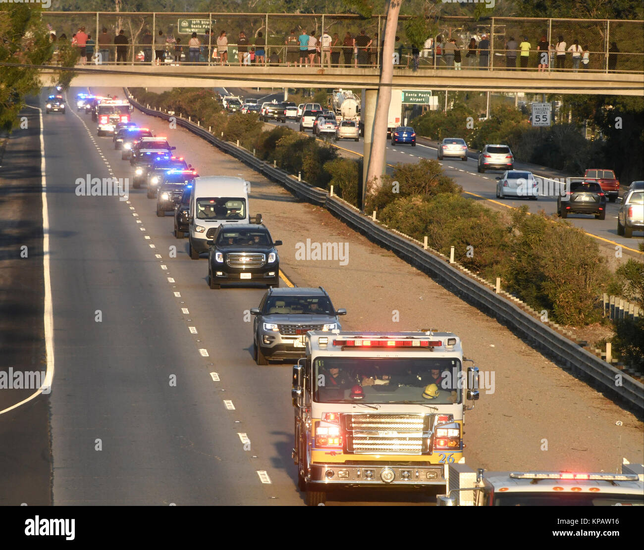 A funeral procession by firefighters and police was done as the people ...