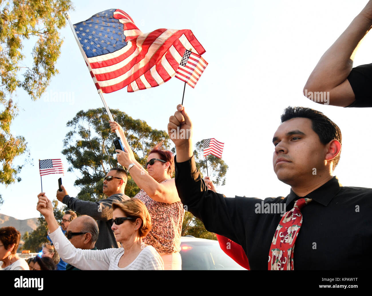 A funeral procession by firefighters and police was done as the people ...