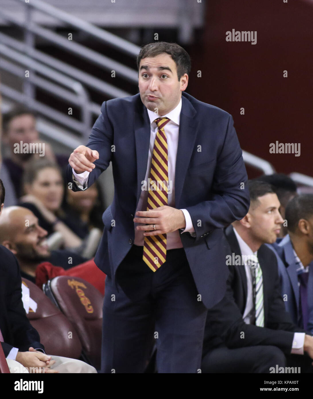 Los Angeles, CA, USA. 14th Dec, 2017. USC assistant coach Martin Bahar ...