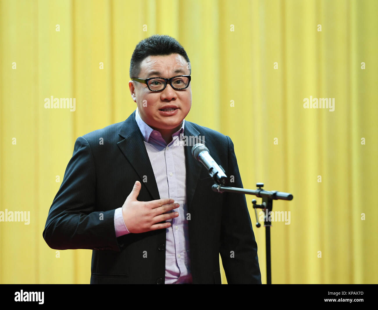 Beijing, China. 14th Dec, 2017. Liu Chuanjia, a journalist from ...