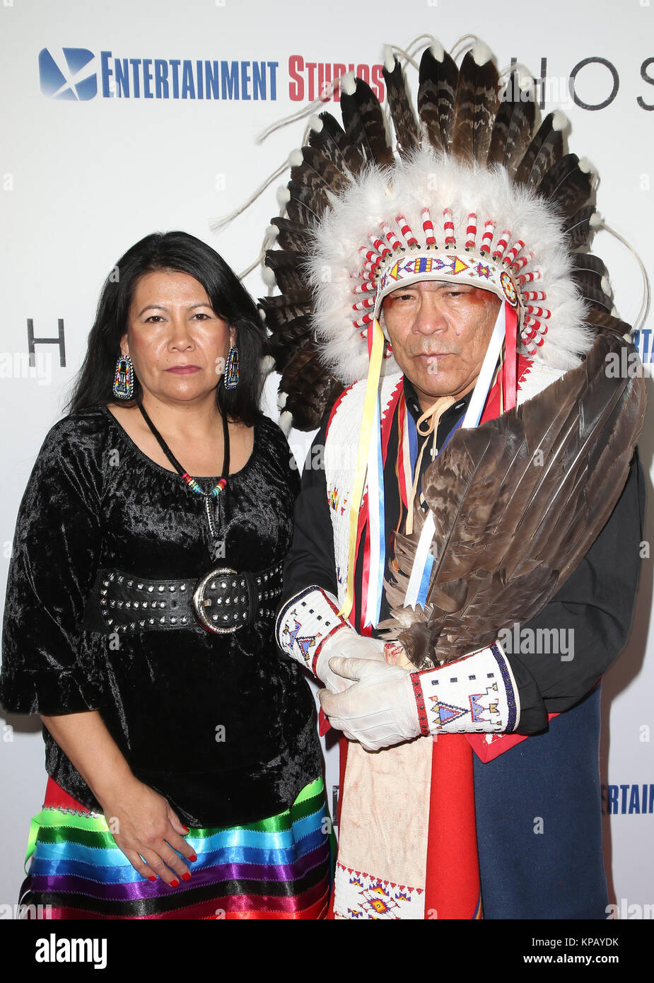 Beverly Hills, Ca. 14th Dec, 2017. Lynette Two Bulls, Chief Phillip ...