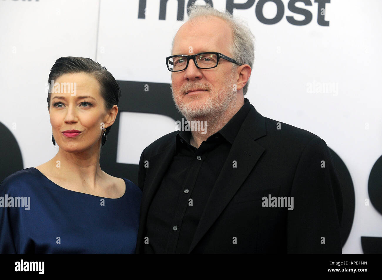 Carrie Coon and Tracy Letts attend 'The Post' premiere at the Newseum ...
