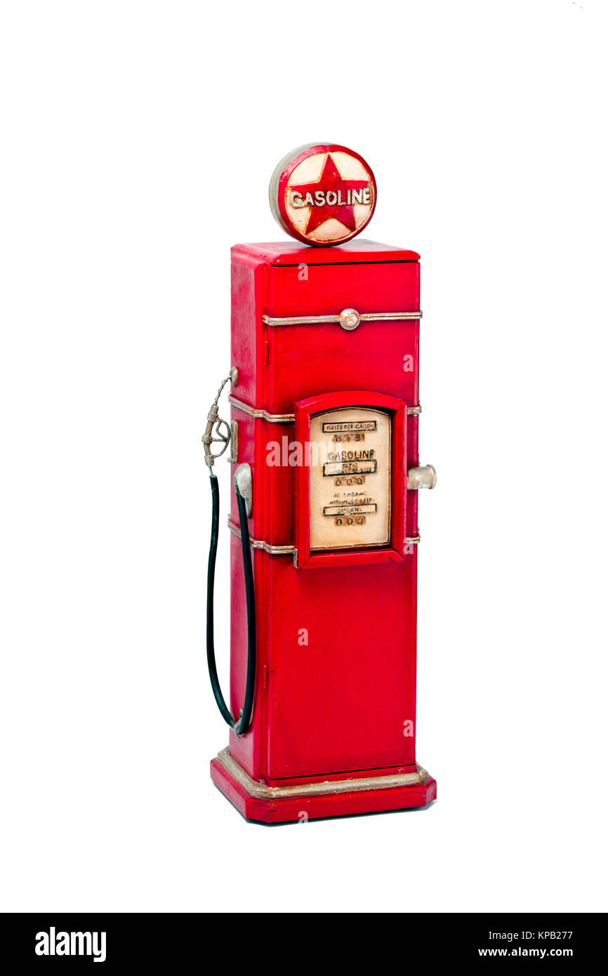 close up image of a red fuel pump Stock Photo - Alamy