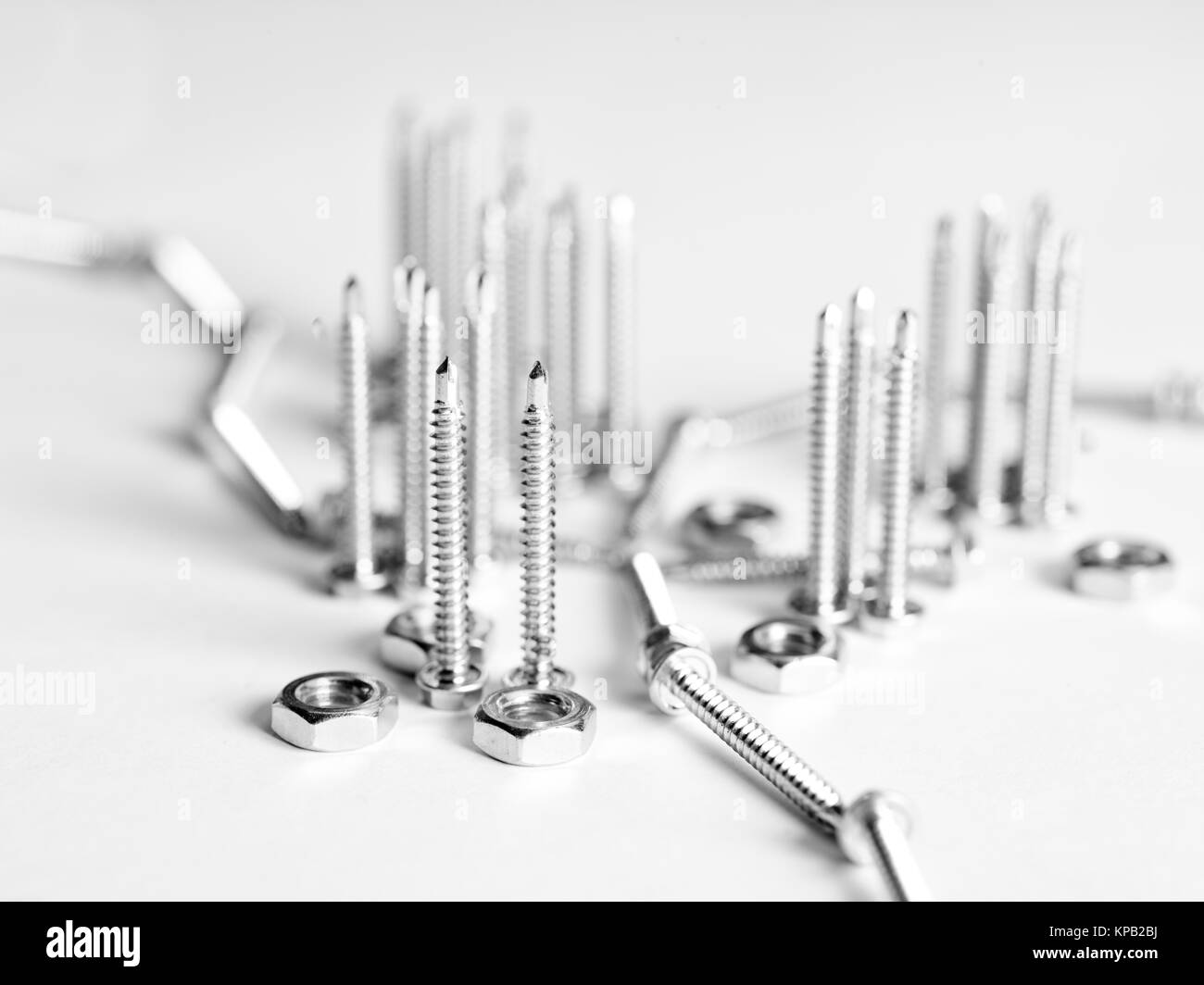 Closer Screw and Nut City Stock Photo - Alamy
