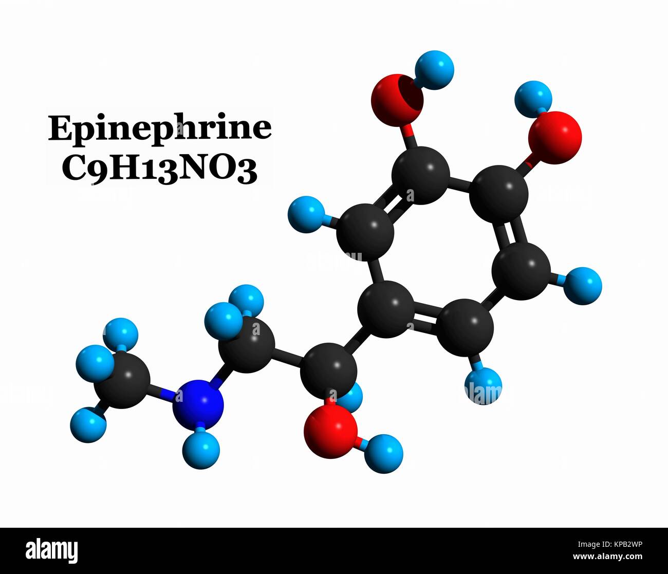Epinephrine molecular model hi-res stock photography and images - Alamy