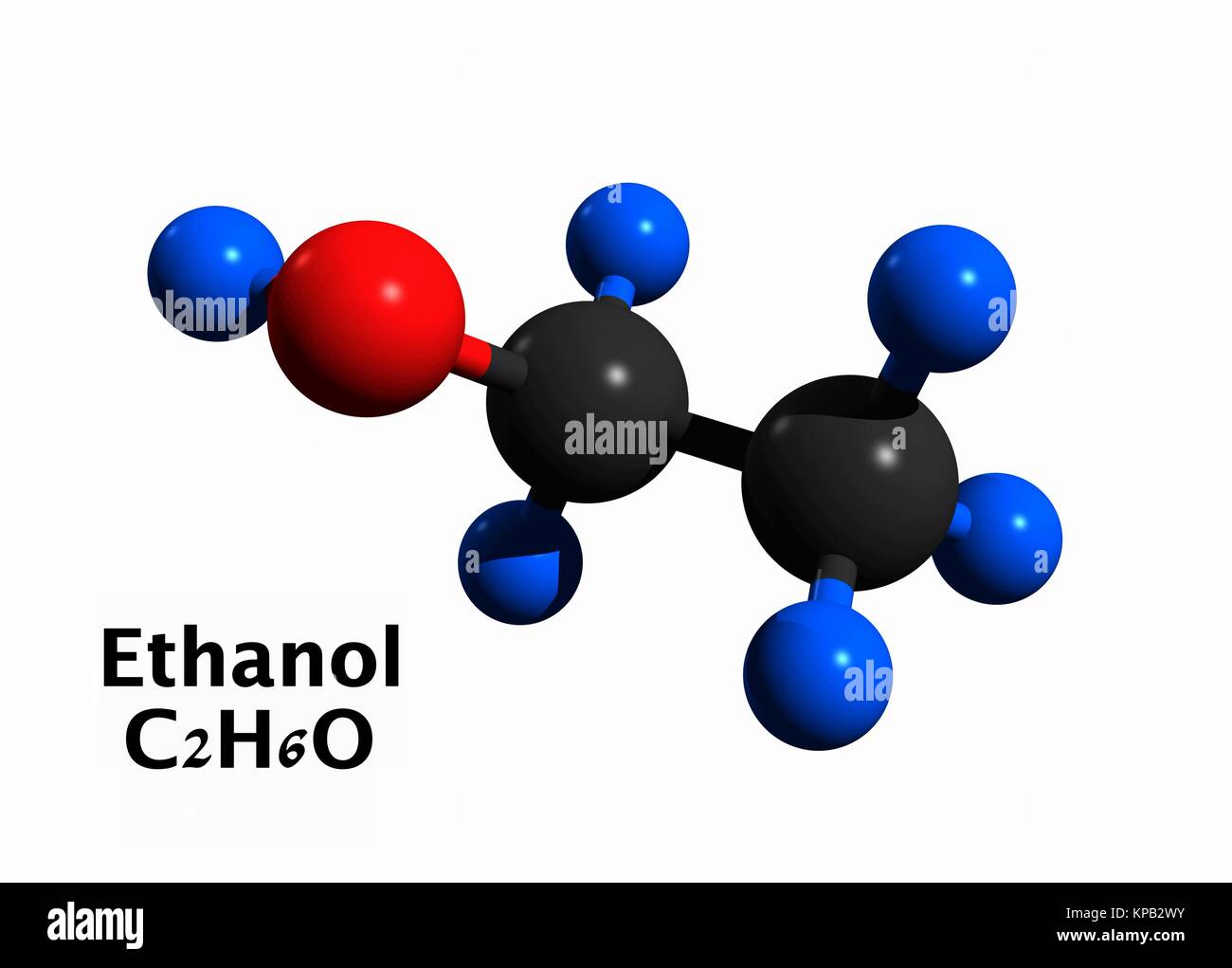 3d ethanol molecular model Cut Out Stock Images & Pictures - Alamy