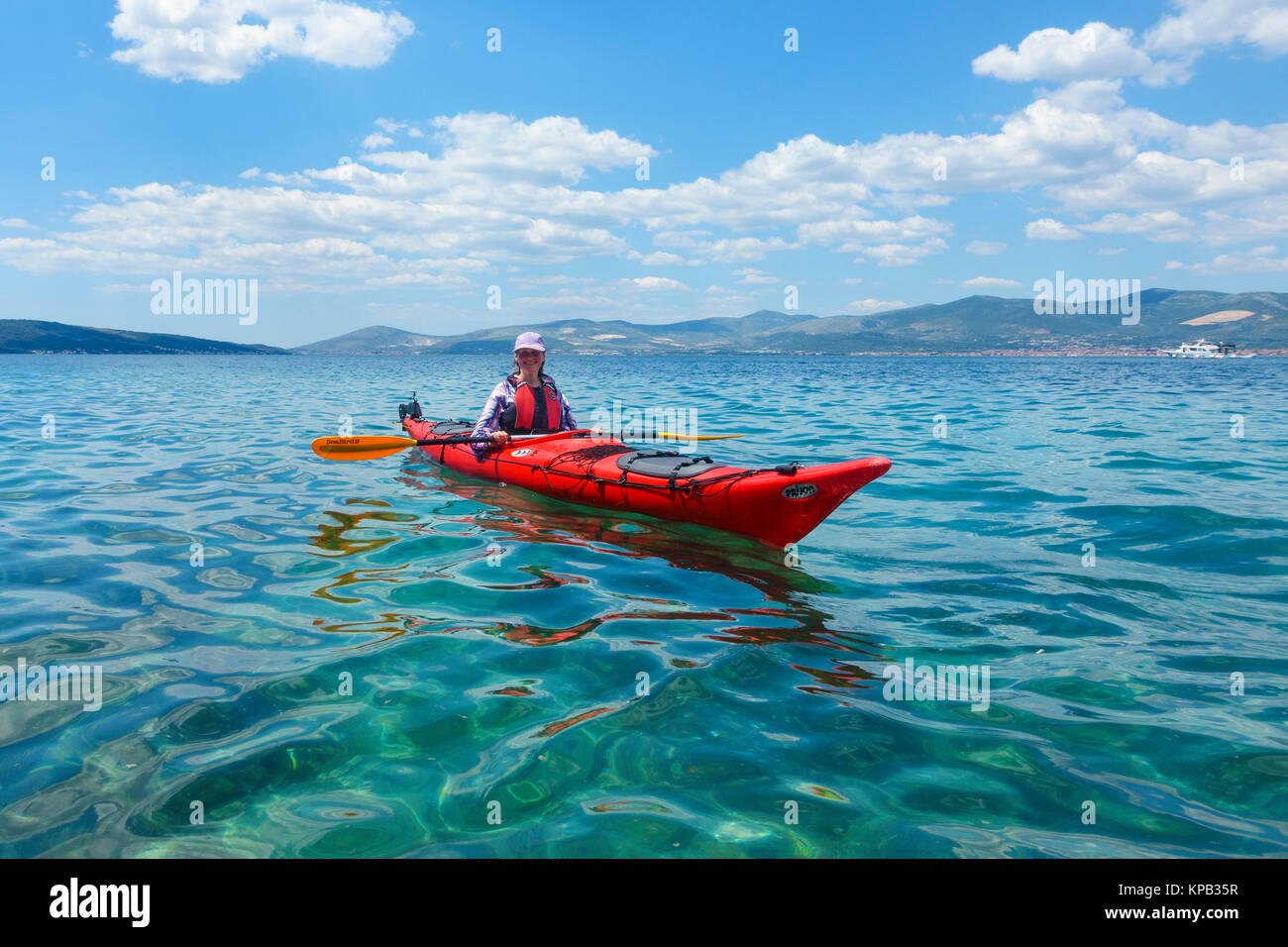 Sea kayaking near Split, Croatia Stock Photo - Alamy