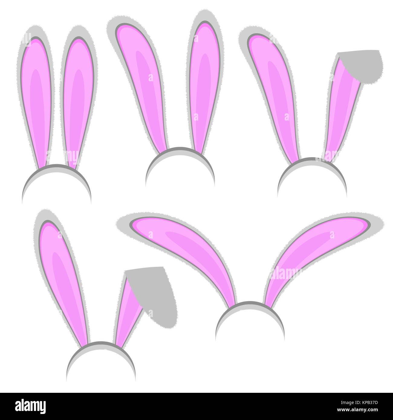 Cute Easter Rabbit Ears Stock Vector Image & Art - Alamy