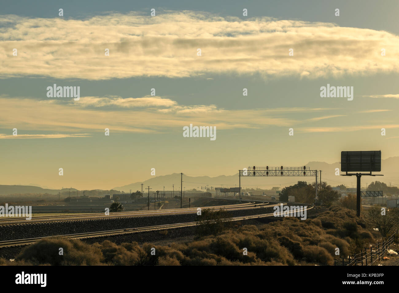 Diesel freight Train and containers, California, CA, USA Stock Photo ...