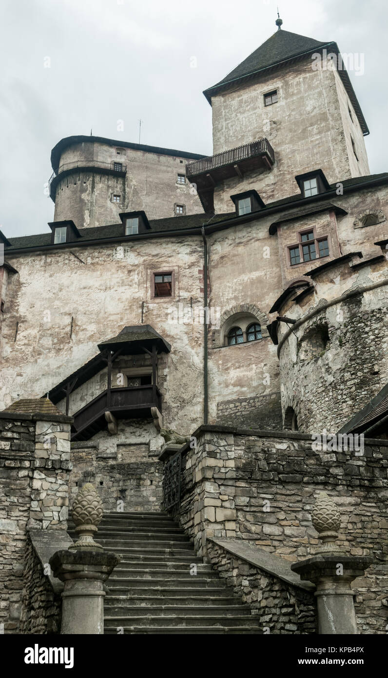 Orava castle whole from yard portrait Stock Photo - Alamy