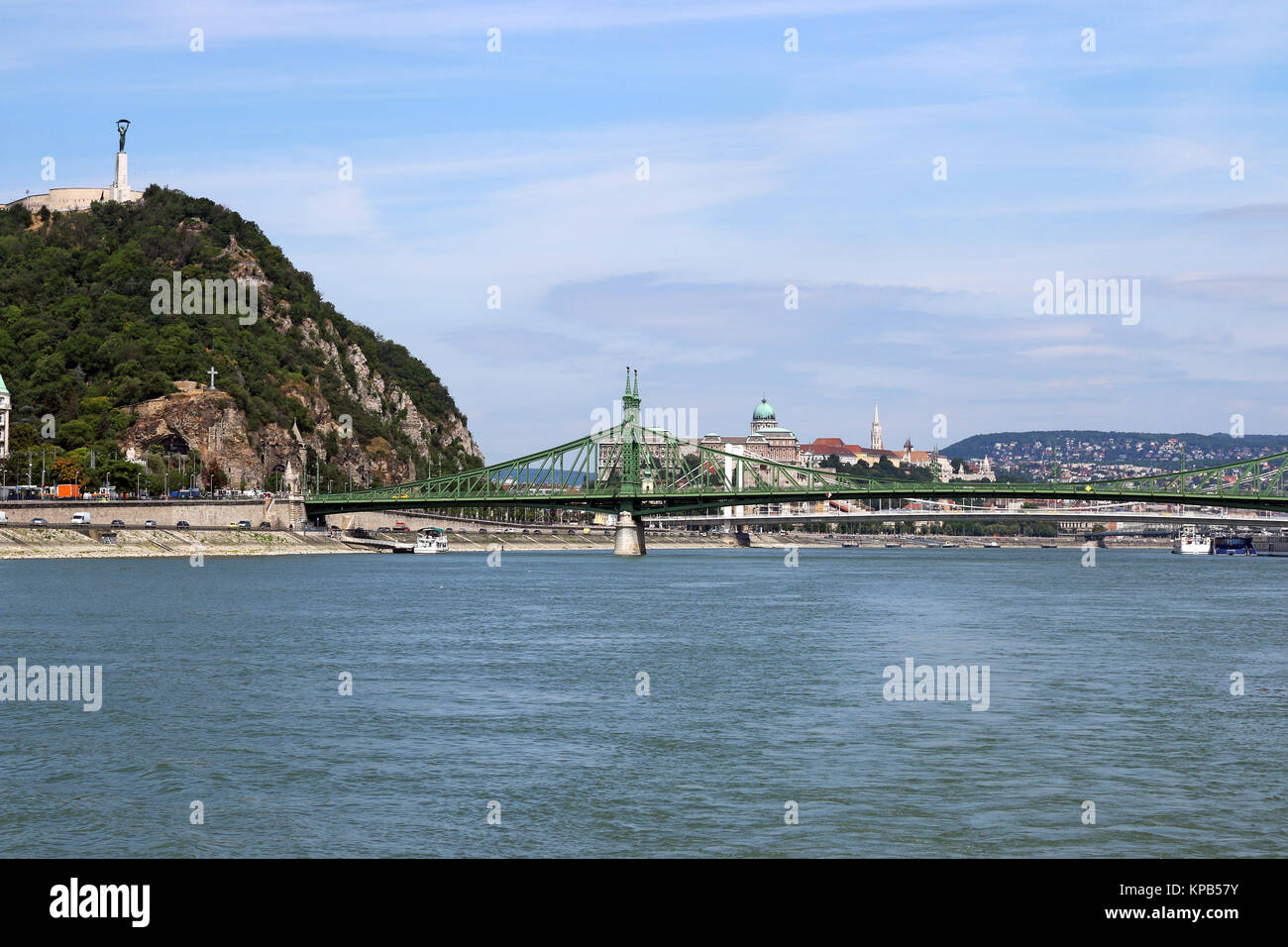 Gellert hill and bridges Budapest Hungary Stock Photo - Alamy