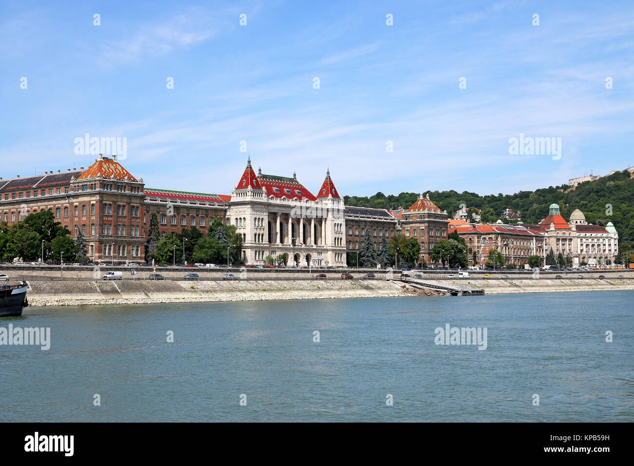 old buildings on Danube riverside Budapest Hungary Stock Photo - Alamy