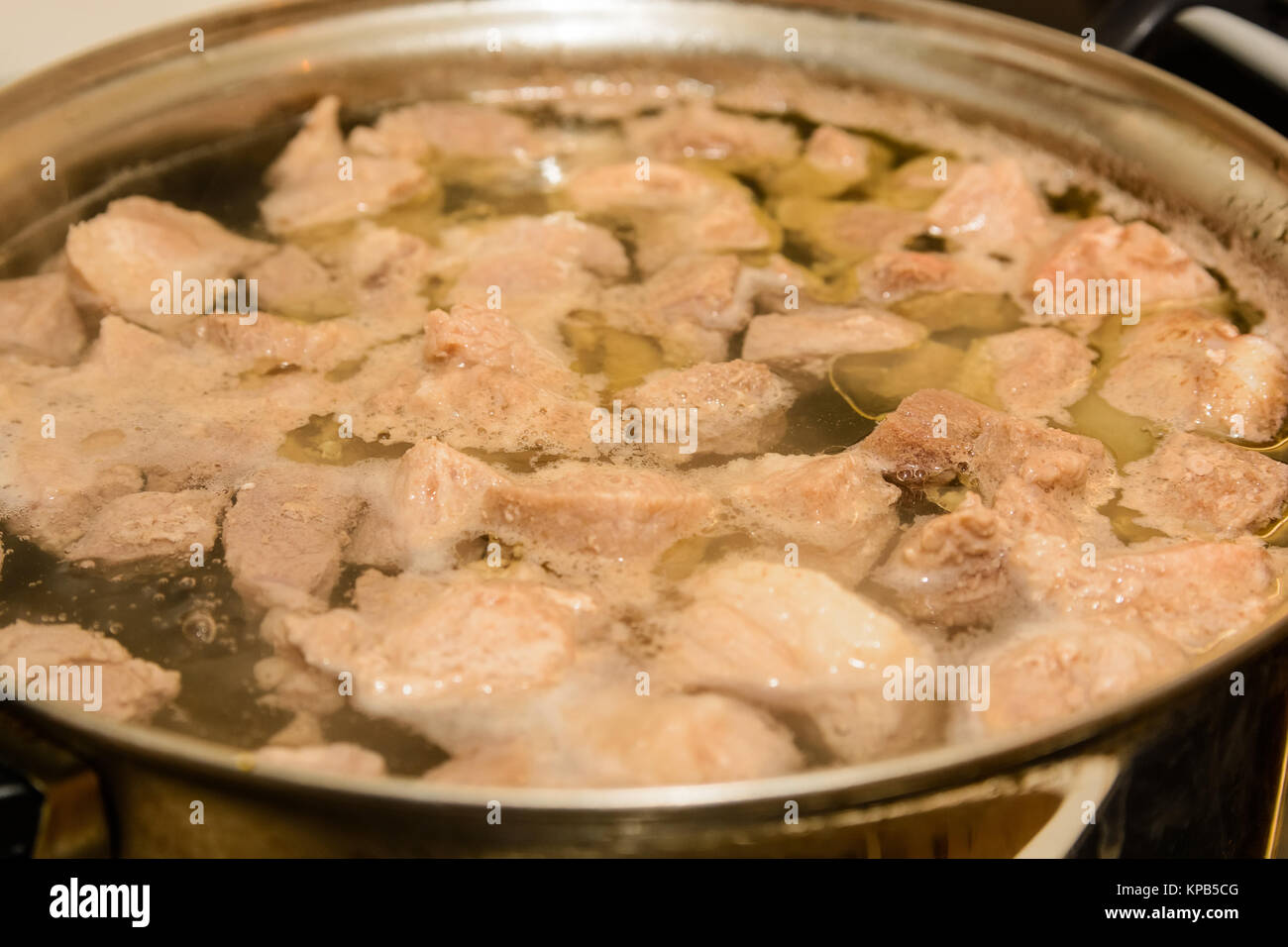 Boiled meat in water close hi-res stock photography and images - Alamy