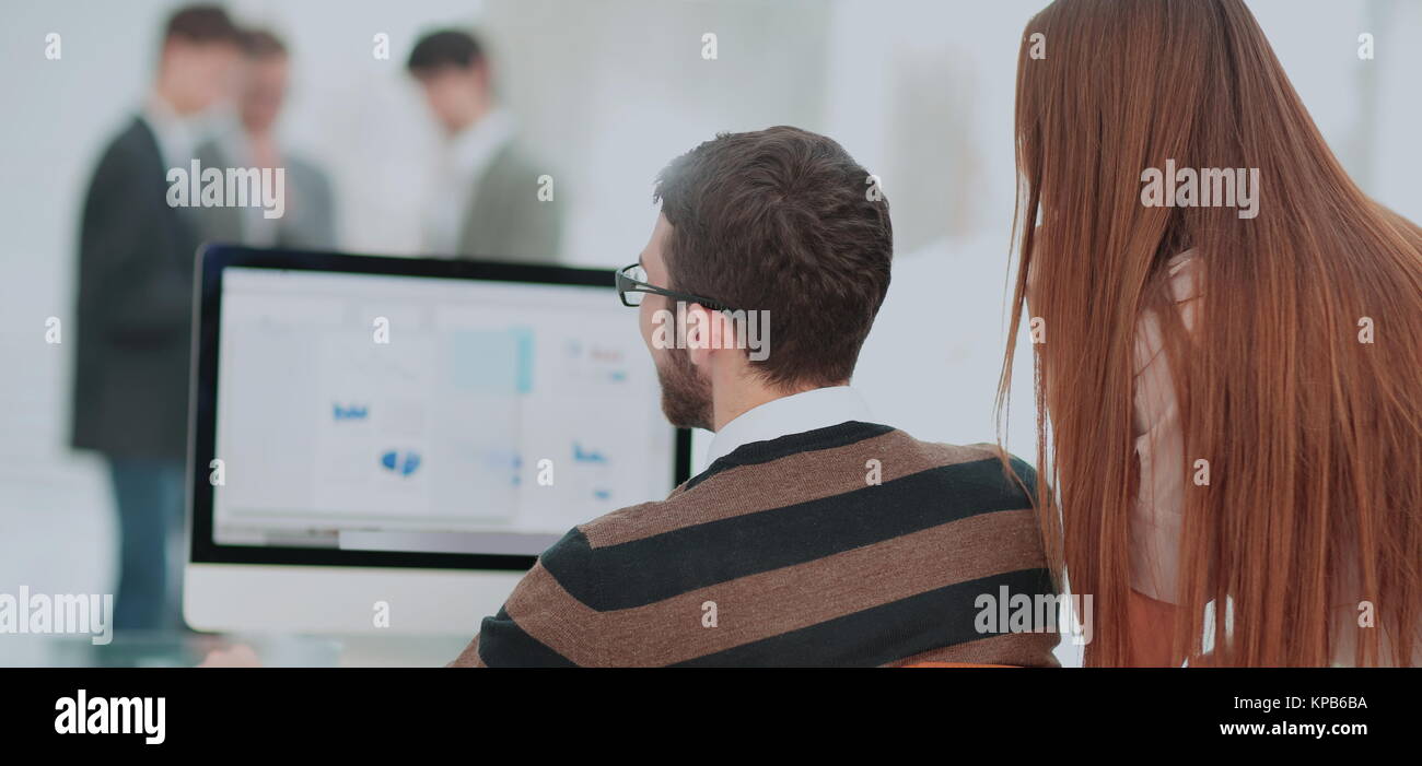 Group of busy business people working in office Stock Photo - Alamy