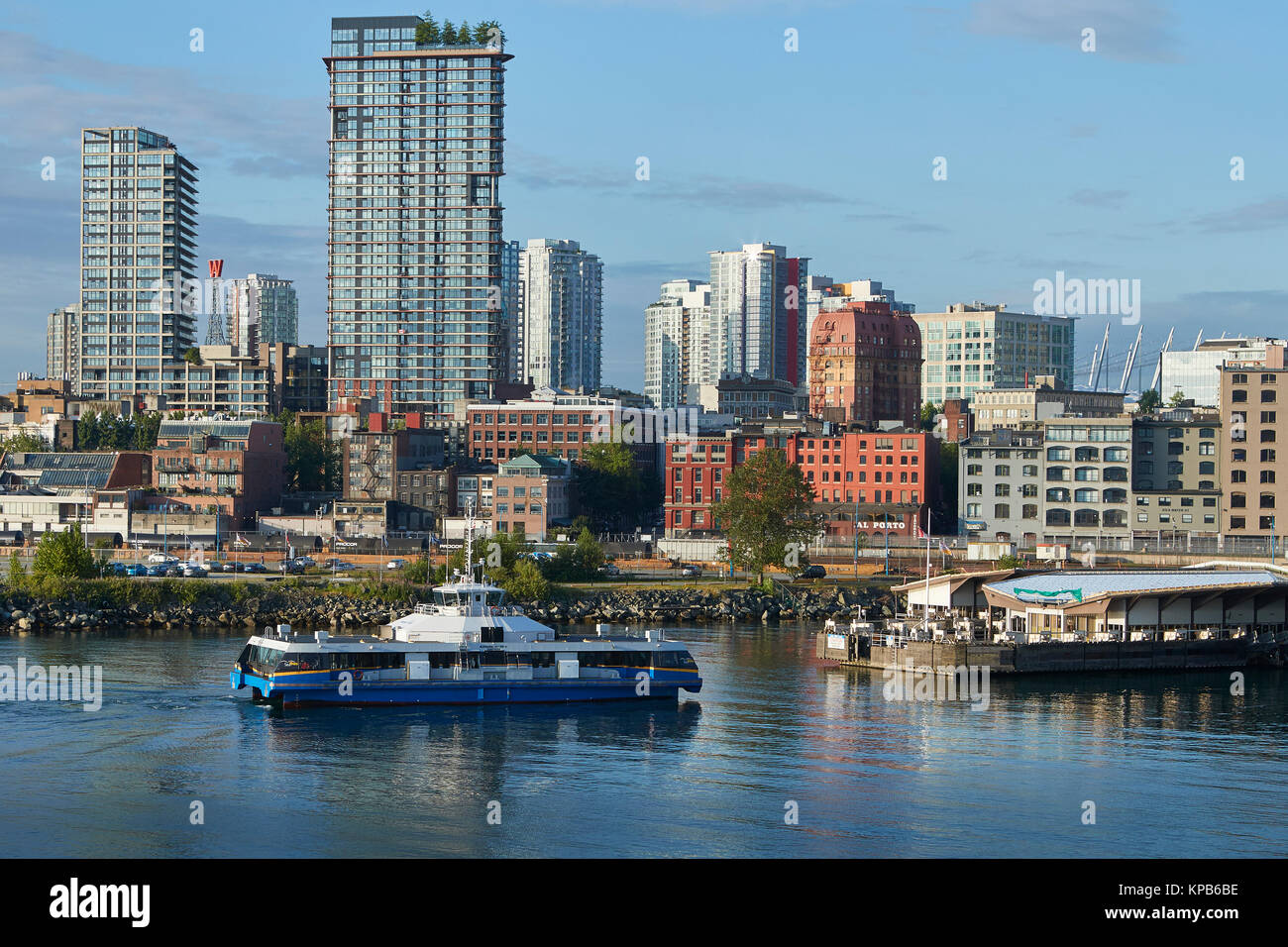 Vancouver SeaBus Ferry Arriving In Vancouver. Vancouver, British ...