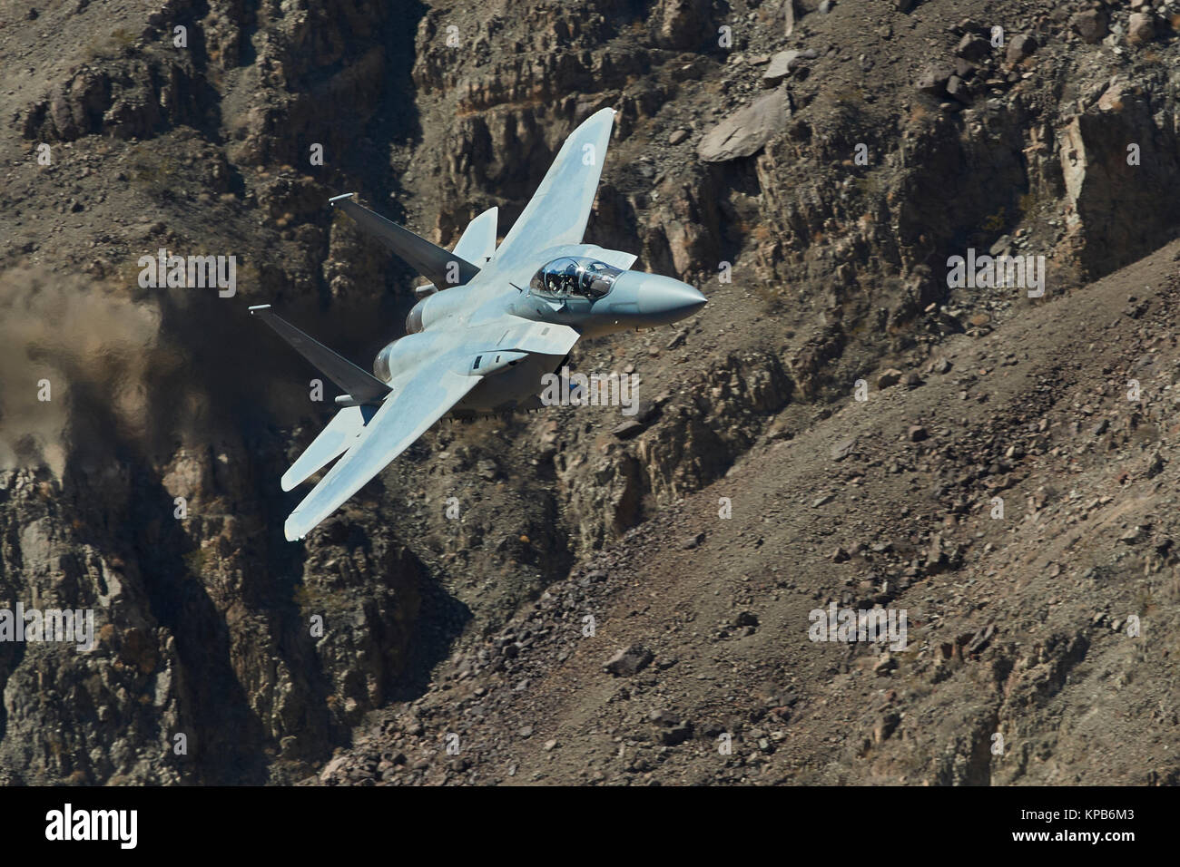 Unmarked F-15SA, Strike Eagle, Jet Fighter Bomber, Flying At High Speed And Low Level Through ...