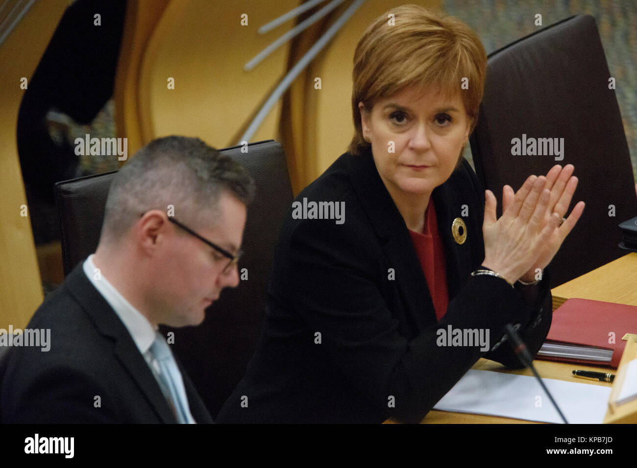 First Minister Nicola Sturgeon and Finance Secretary Derek Mackay at ...