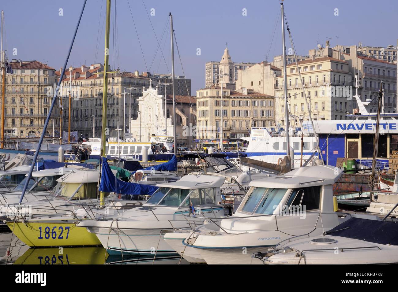 Marseille (France), the Old Port Stock Photo - Alamy