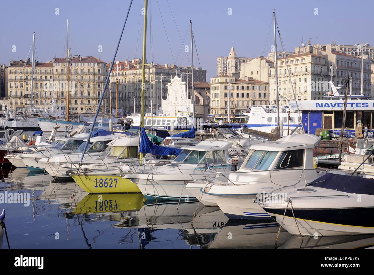 Marseille (France), the Old Port Stock Photo - Alamy