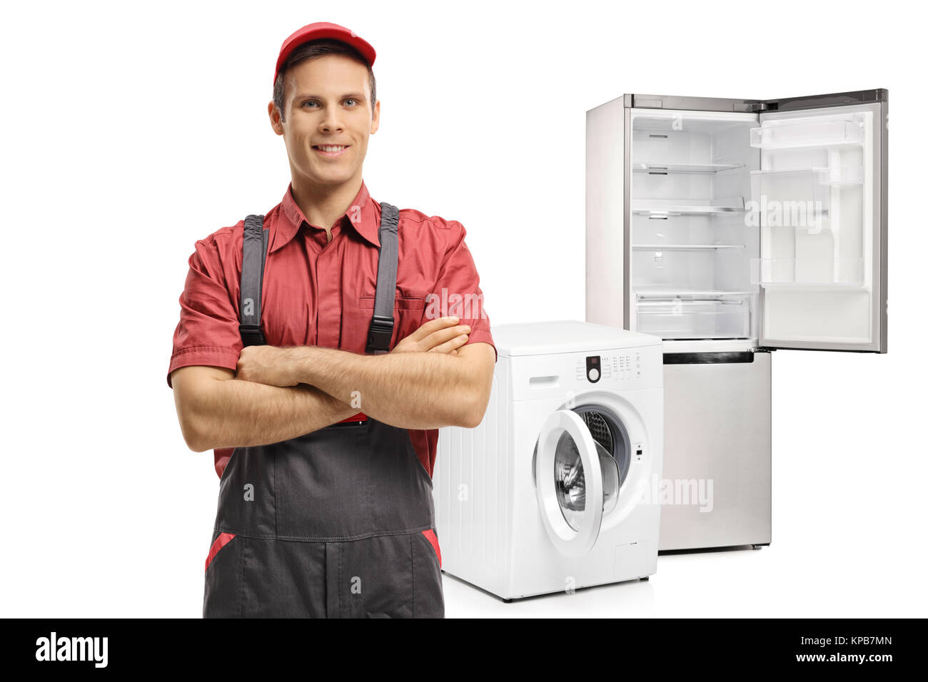 Washing machine refrigerator isolated Cut Out Stock Images & Pictures ...