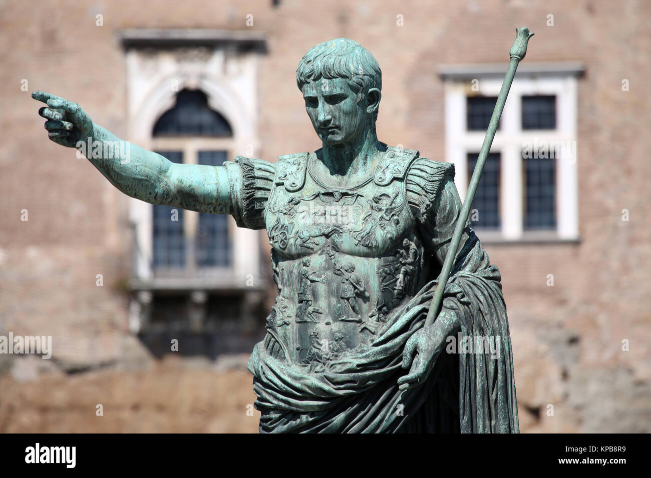 Statue of julius caesar on via imperiali hi-res stock photography and ...