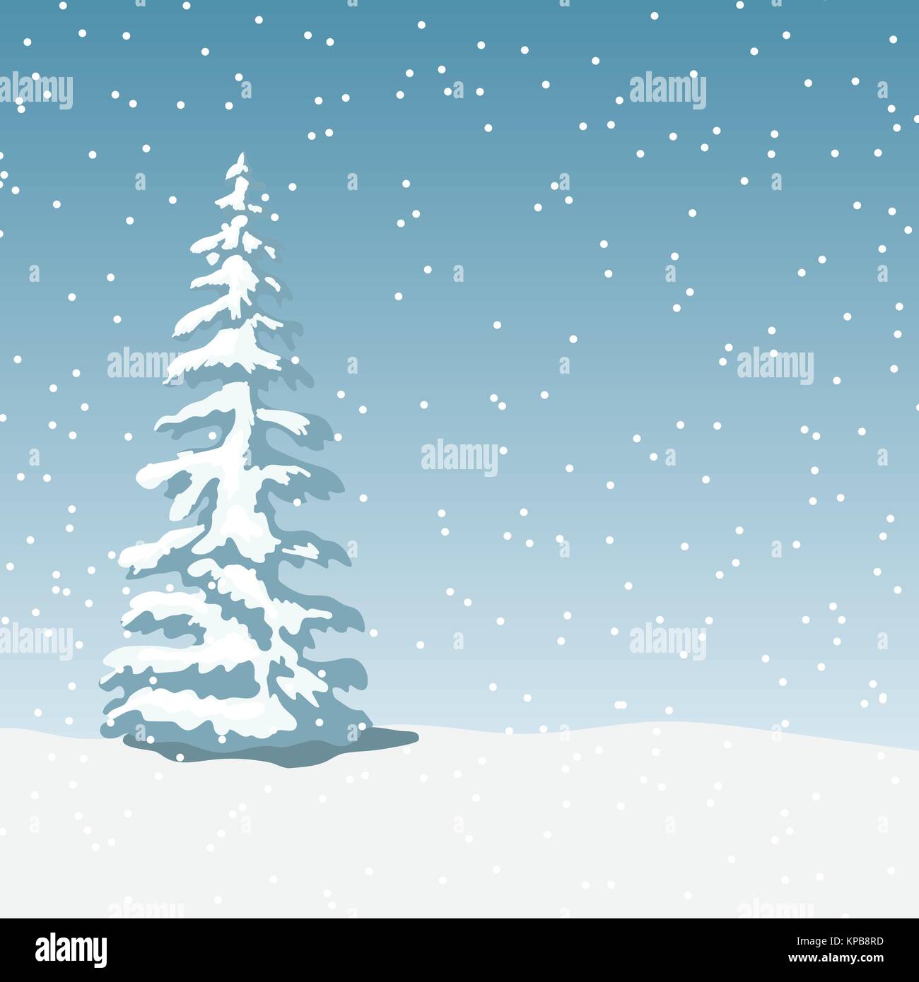 Beautiful fir tree covered Stock Vector Images - Alamy