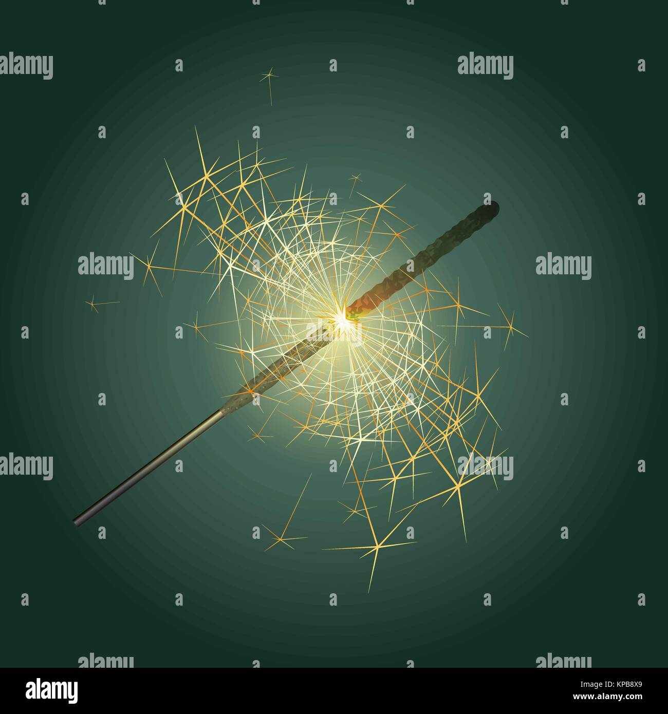 Burning sparkler. Vector Stock Vector Image & Art - Alamy