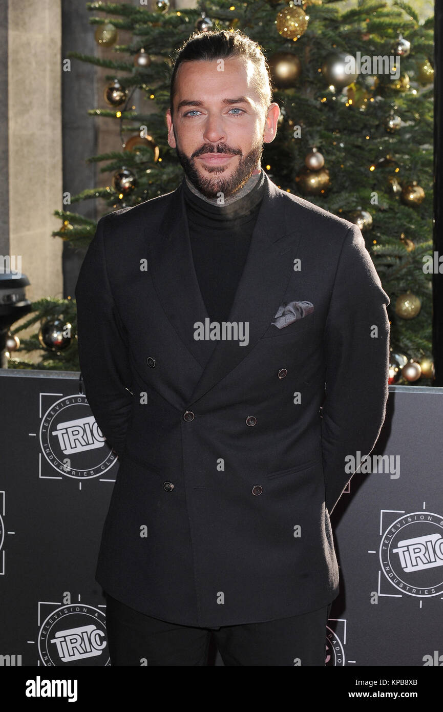 Pete Wicks attends the TRIC Awards Christmas Lunch at Grosvenor House ...