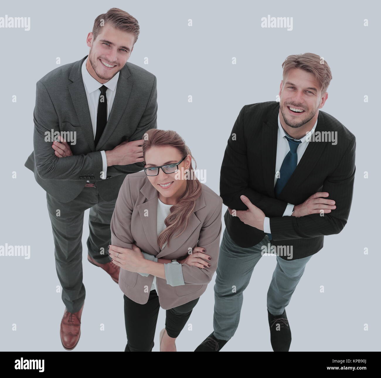 Successful business people looking happy and confident Stock Photo - Alamy