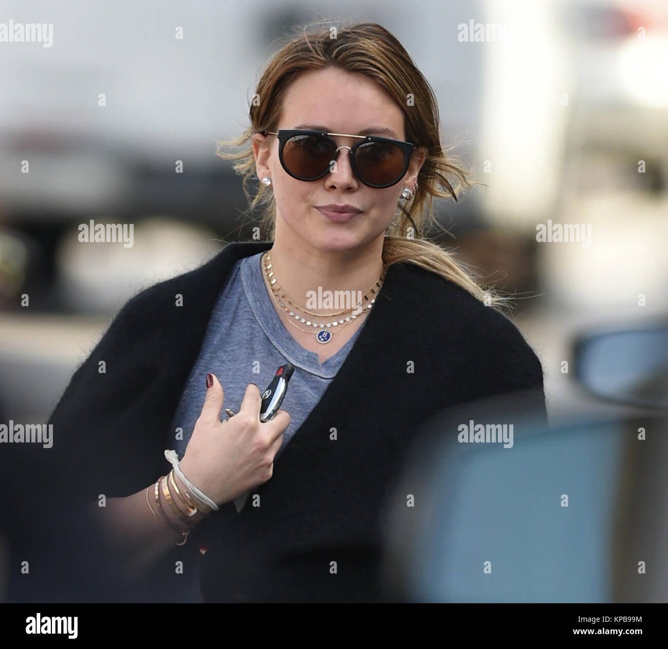 Hilary Duff chats with friends after a workout Featuring: Hilary Duff ...