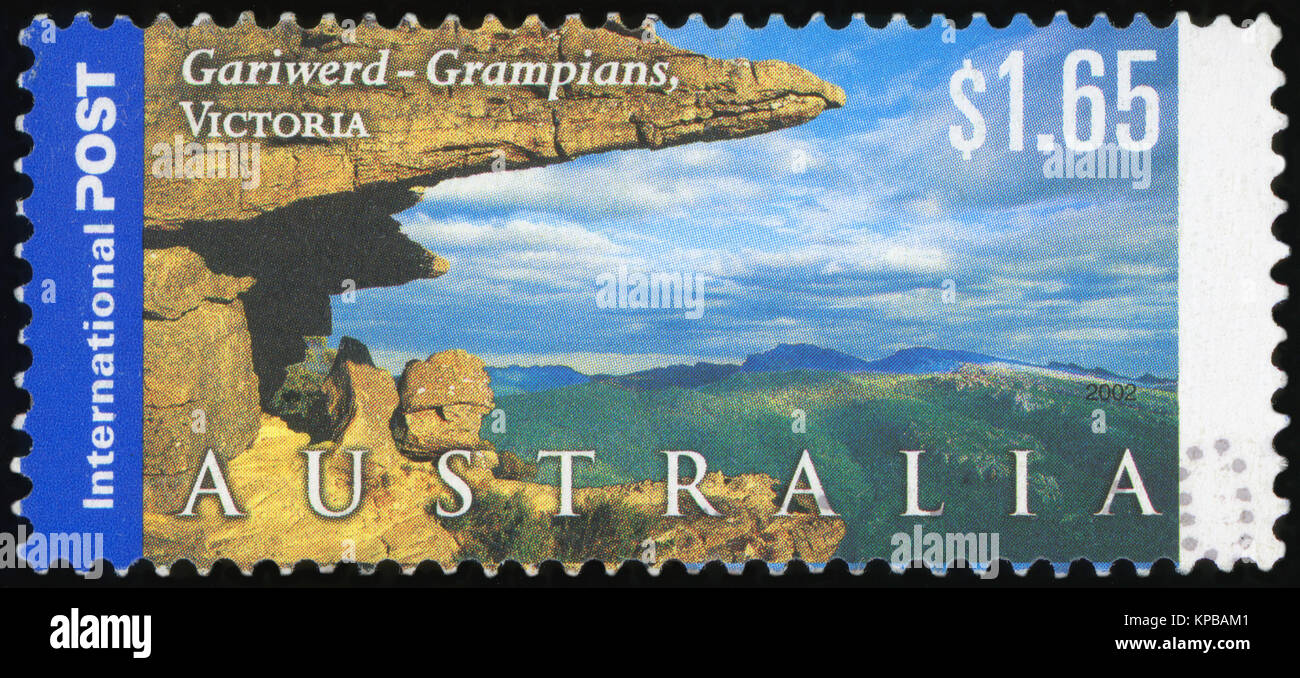 AUSTRALIA - CIRCA 2002: A Stamp printed in AUSTRALIA shows the Gariwerd ...